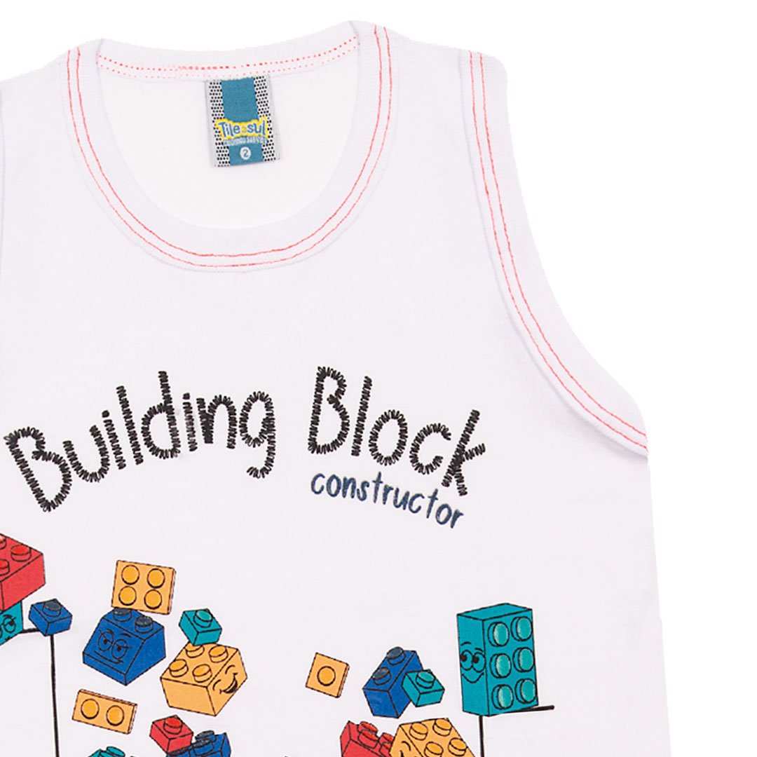 Regata Kids Menino Building Block Branco